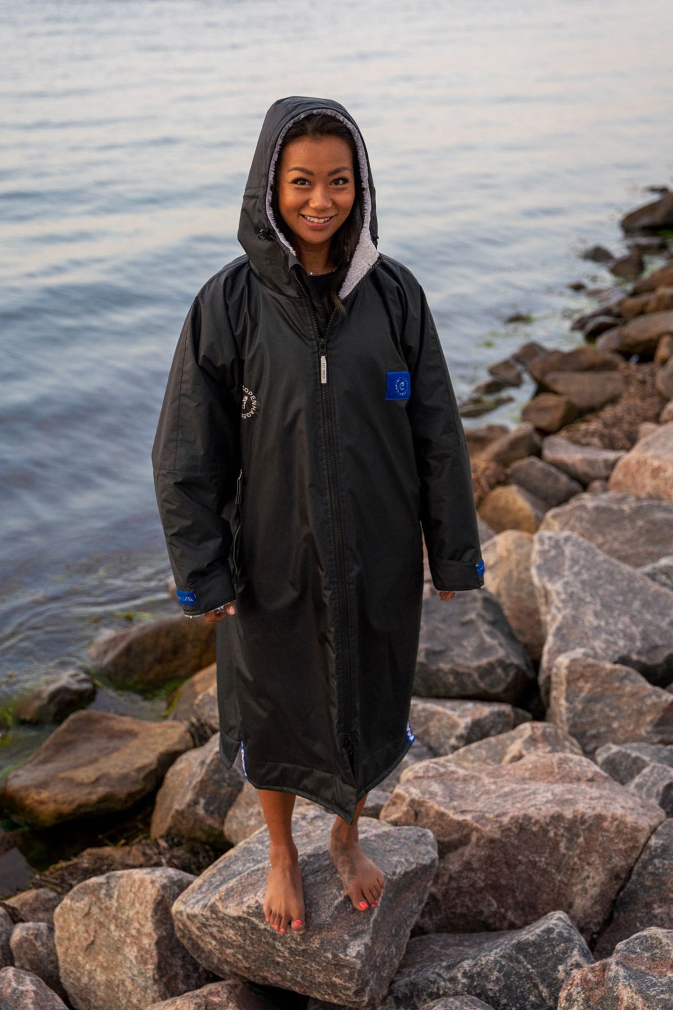 Premium Kvalitets vinter changing robe, blød sherpa fleece lining